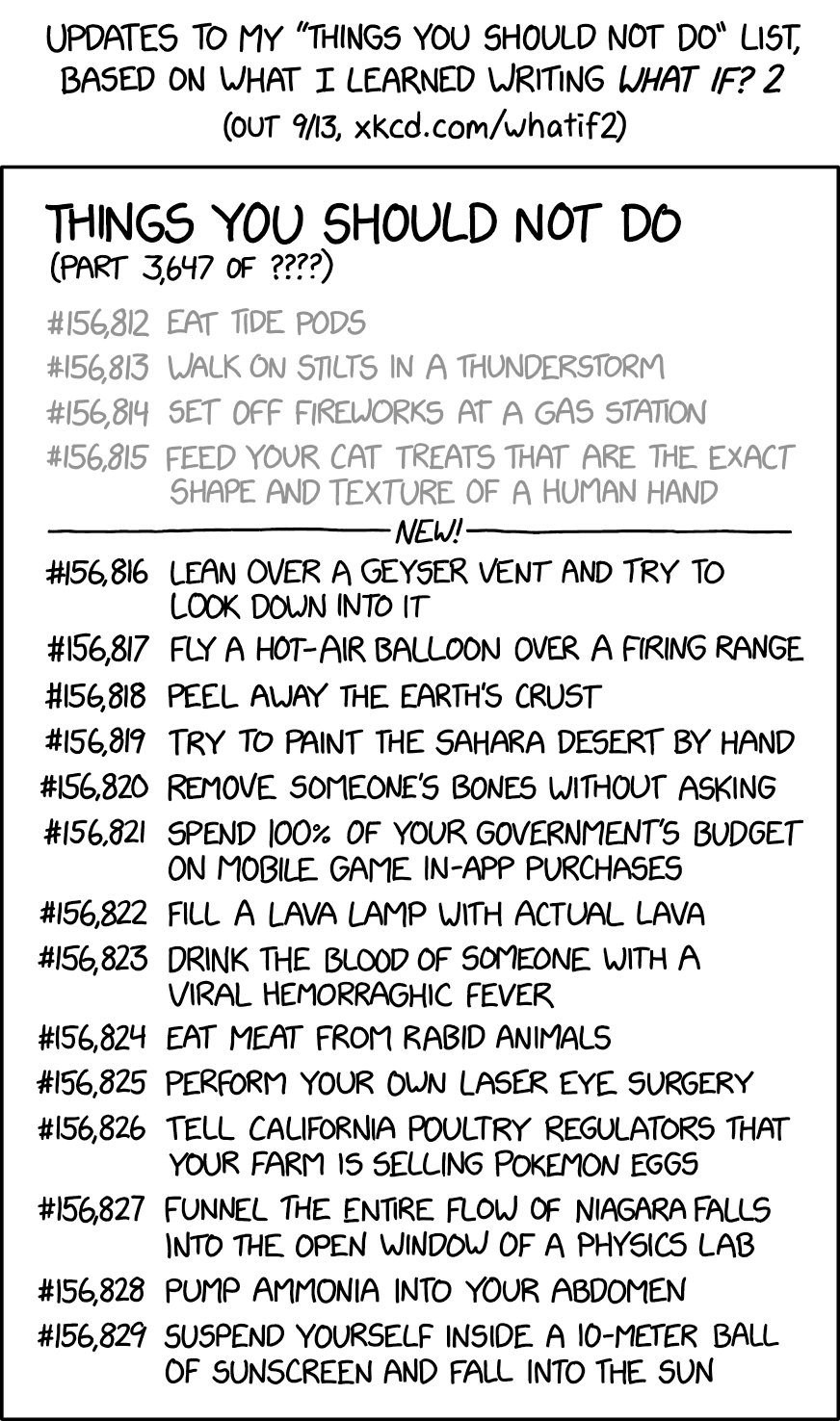 Xkcd Things You Should Not Do Xkcd Things You Should Not Do
